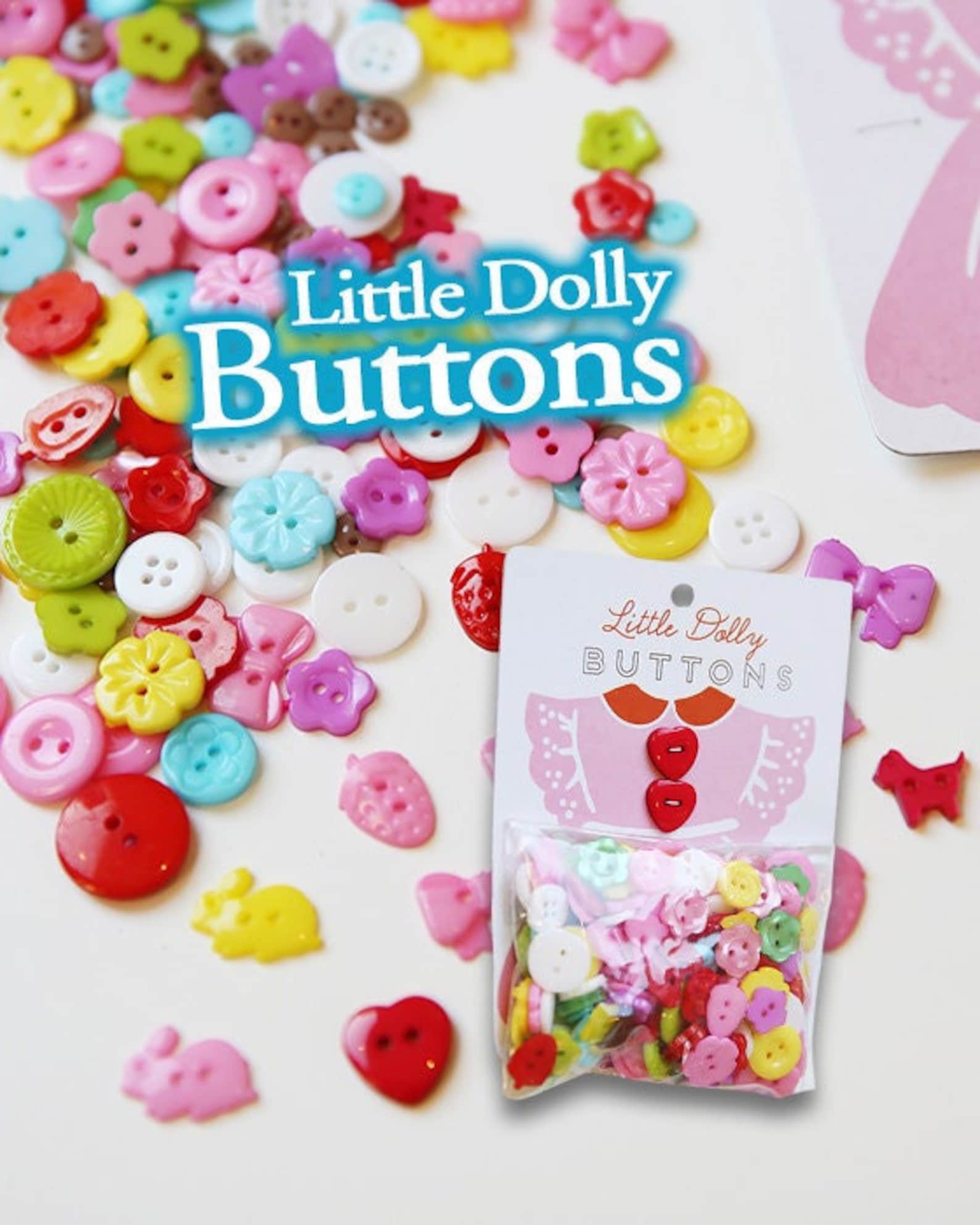 Little Dolly Buttons Assorted 50pcs Multi - Etsy