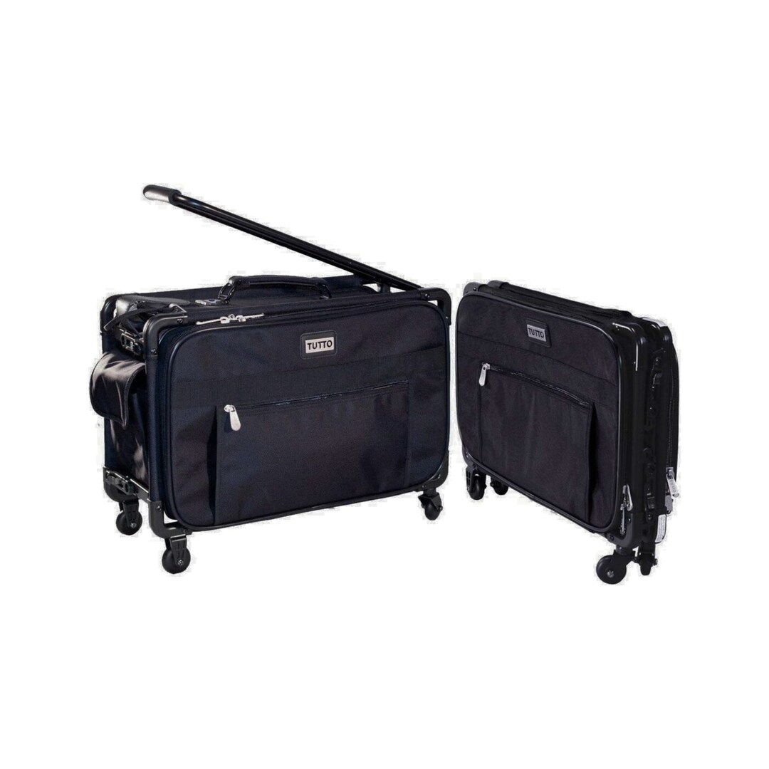 Tutto XLARGE Black Sewing Machine Carrier on Wheels, Bag for Sewing ...