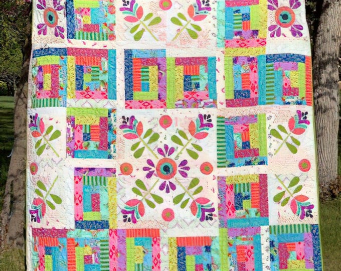 Aura Foundation Paper Piecing Pattern, a Super Colorful Ombre Quilt ...