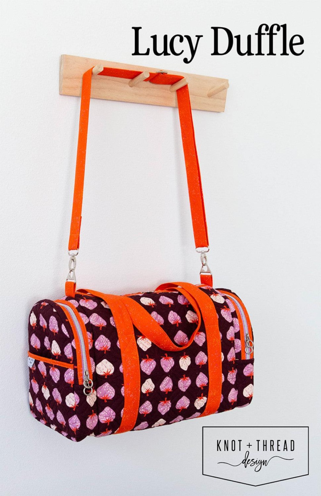 Lucy Duffle Pattern by Kaitlyn Howell for Knot and Thread Designs - Cute Modern Quilted Duffle ...