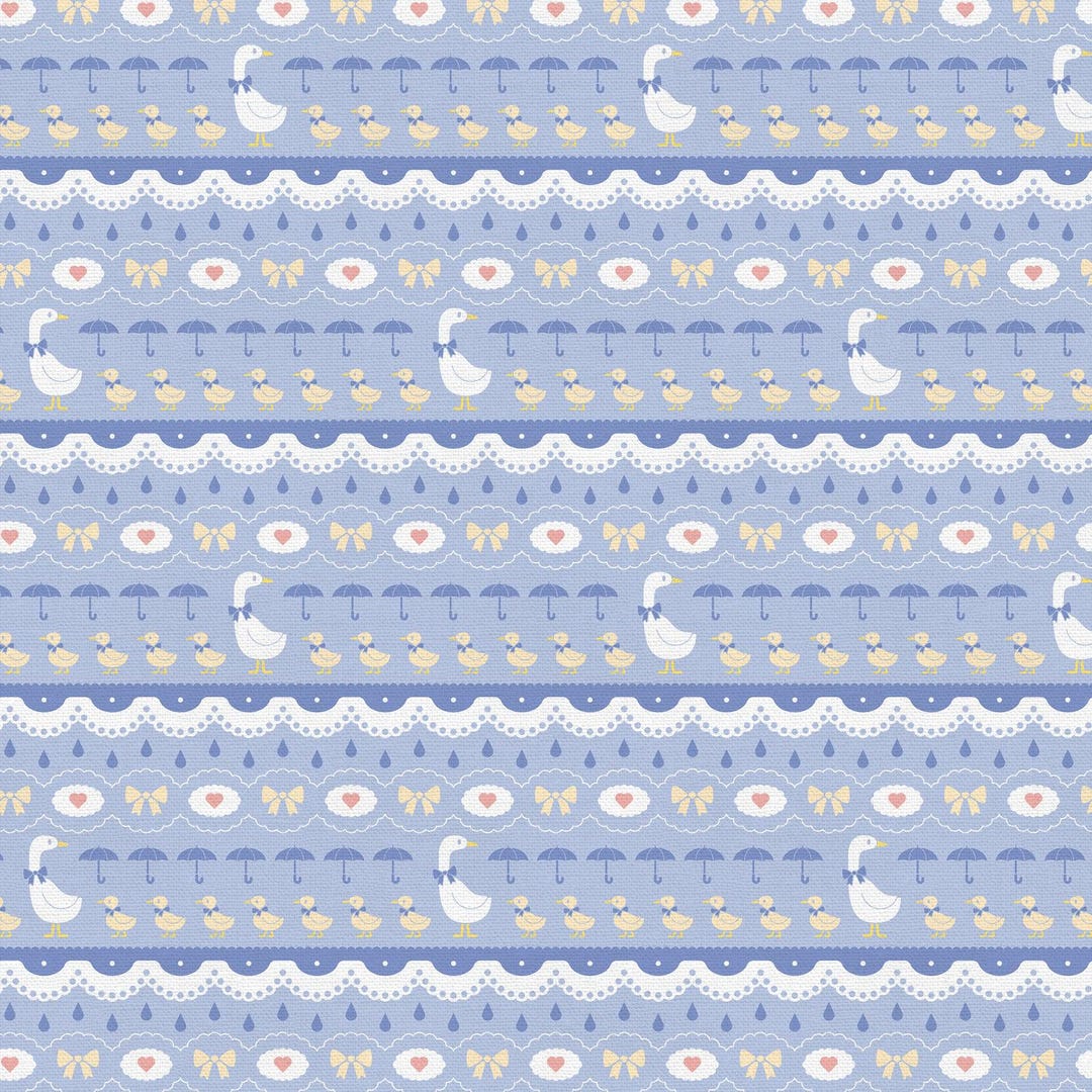 Mother Duck Lace - Blue - Playtime Primaries by PBS Fabrics for ...