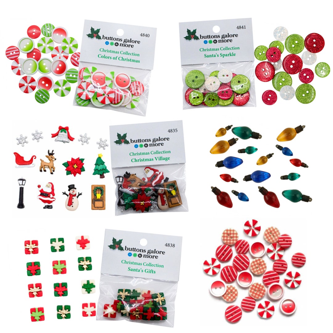 Buttons Galore - Christmas and Holiday Buttons, Festive Holiday Buttons ...