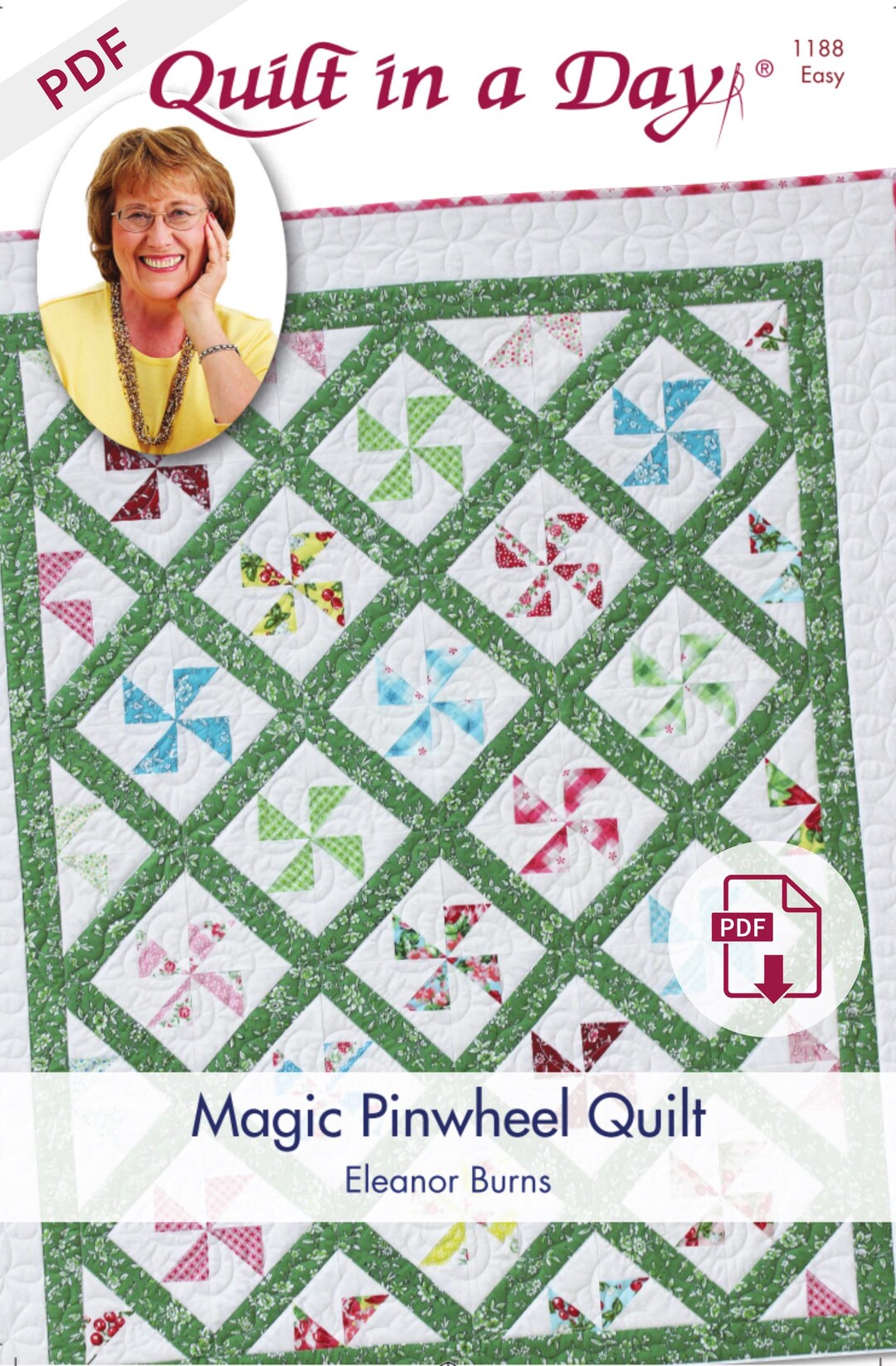 Digital Download Magic Pinwheel Quilt Pattern by Eleanor Burns - Etsy