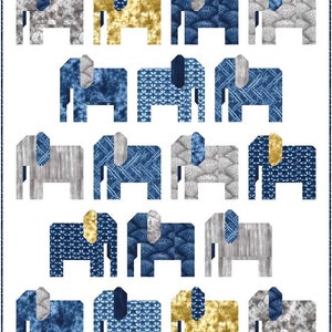 Stomping Ground Quilt Pattern by Wendy Sheppard - Cute Elephant Quilt ...