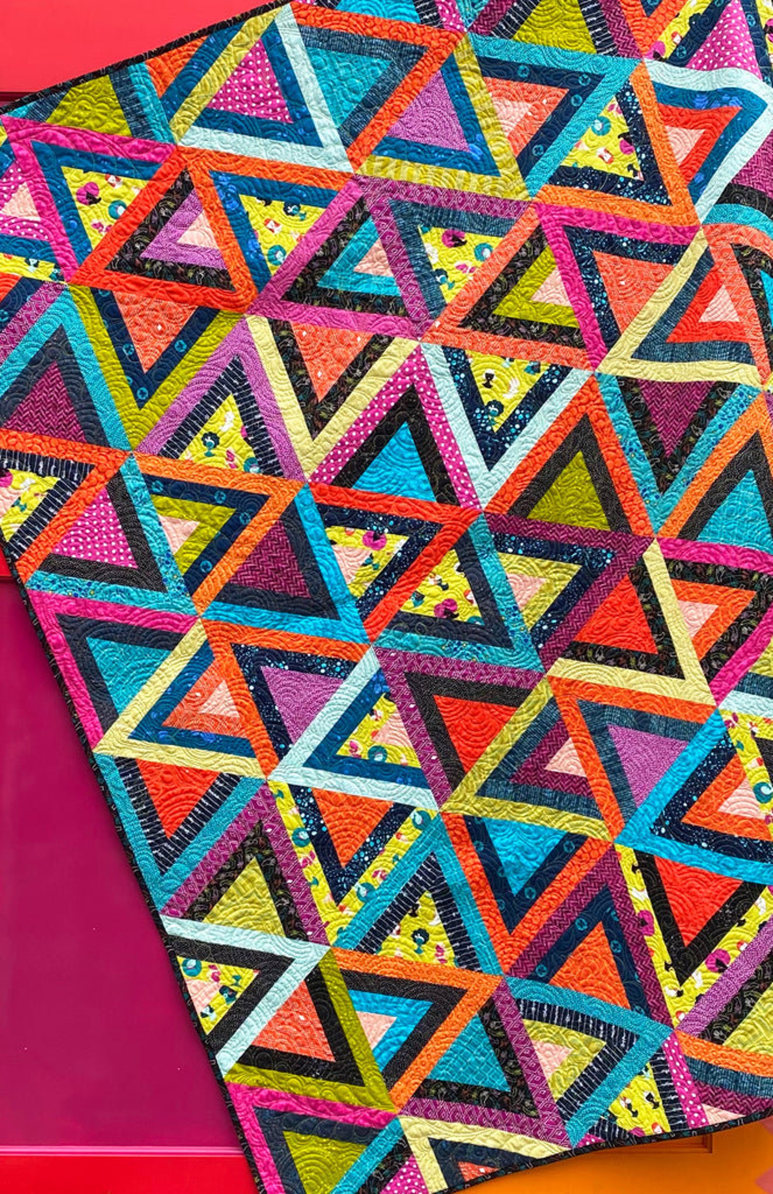 Kingston Court Quilt Pattern by Sassafras Lane Designs, Bright Ombre ...