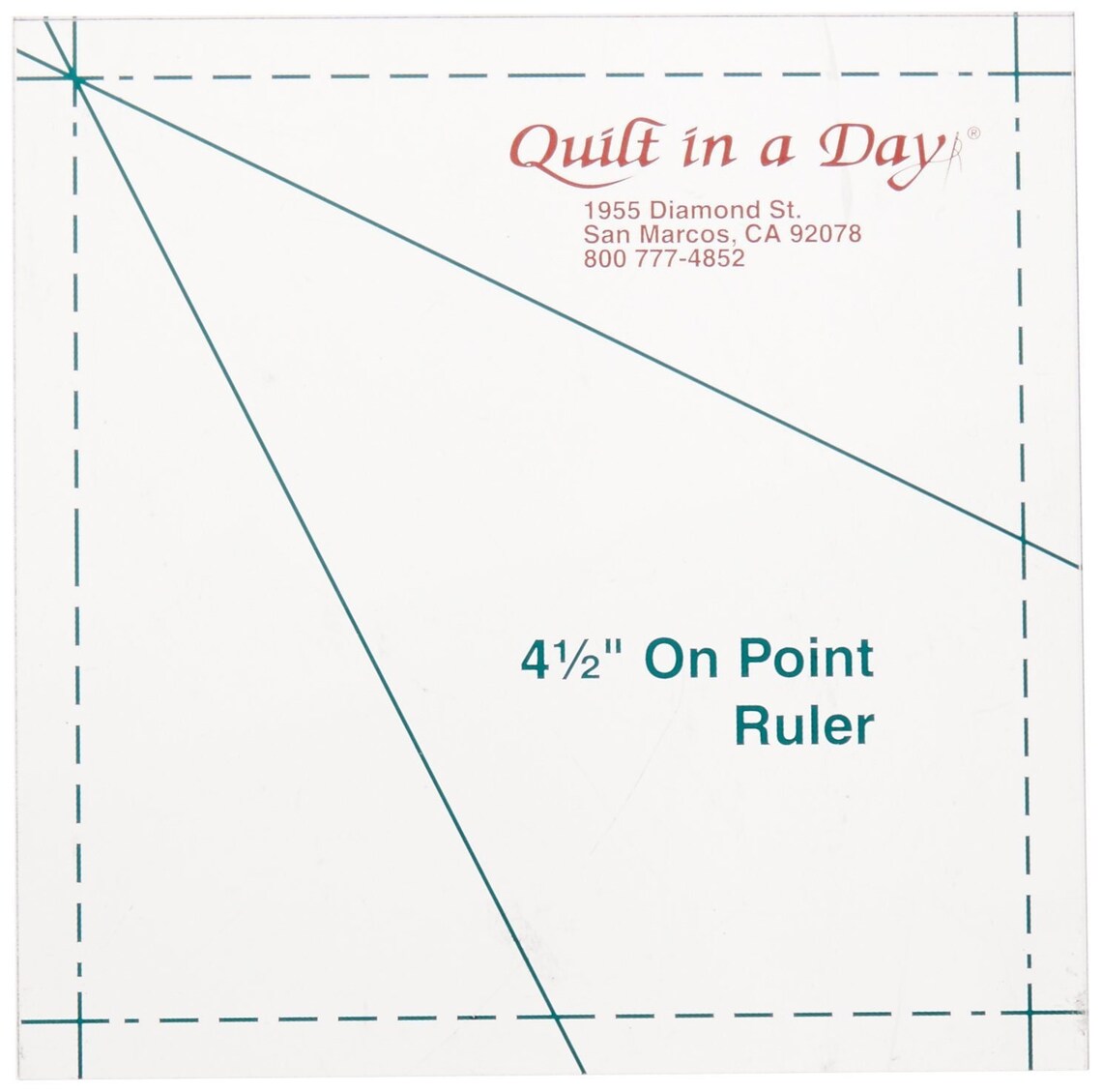 4 1/2 on Point Ruler by Quilt in a Day - Etsy