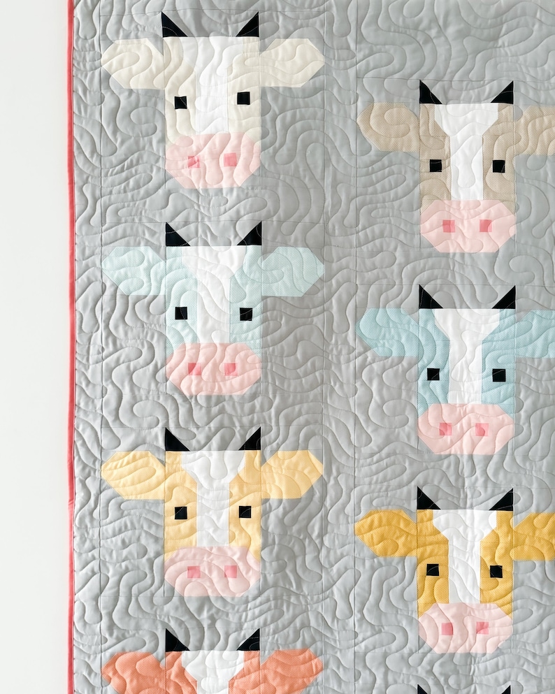 Annabelle Quilt Pattern by Cotton and Joy, Cow Quilt Pattern, Confident ...
