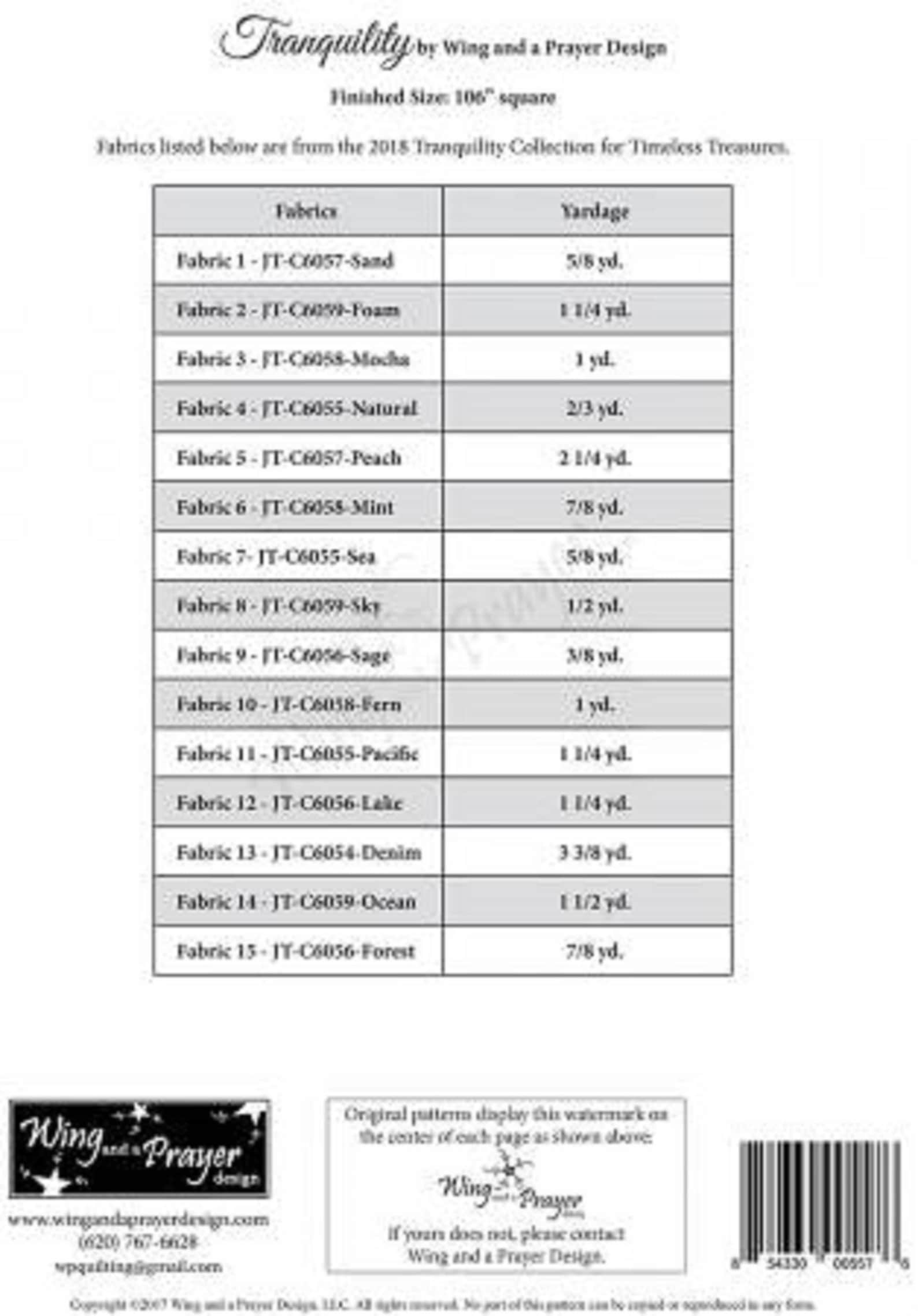 Tranquility Quilt Pattern by Wing and a Prayer Blue Quilts - Etsy