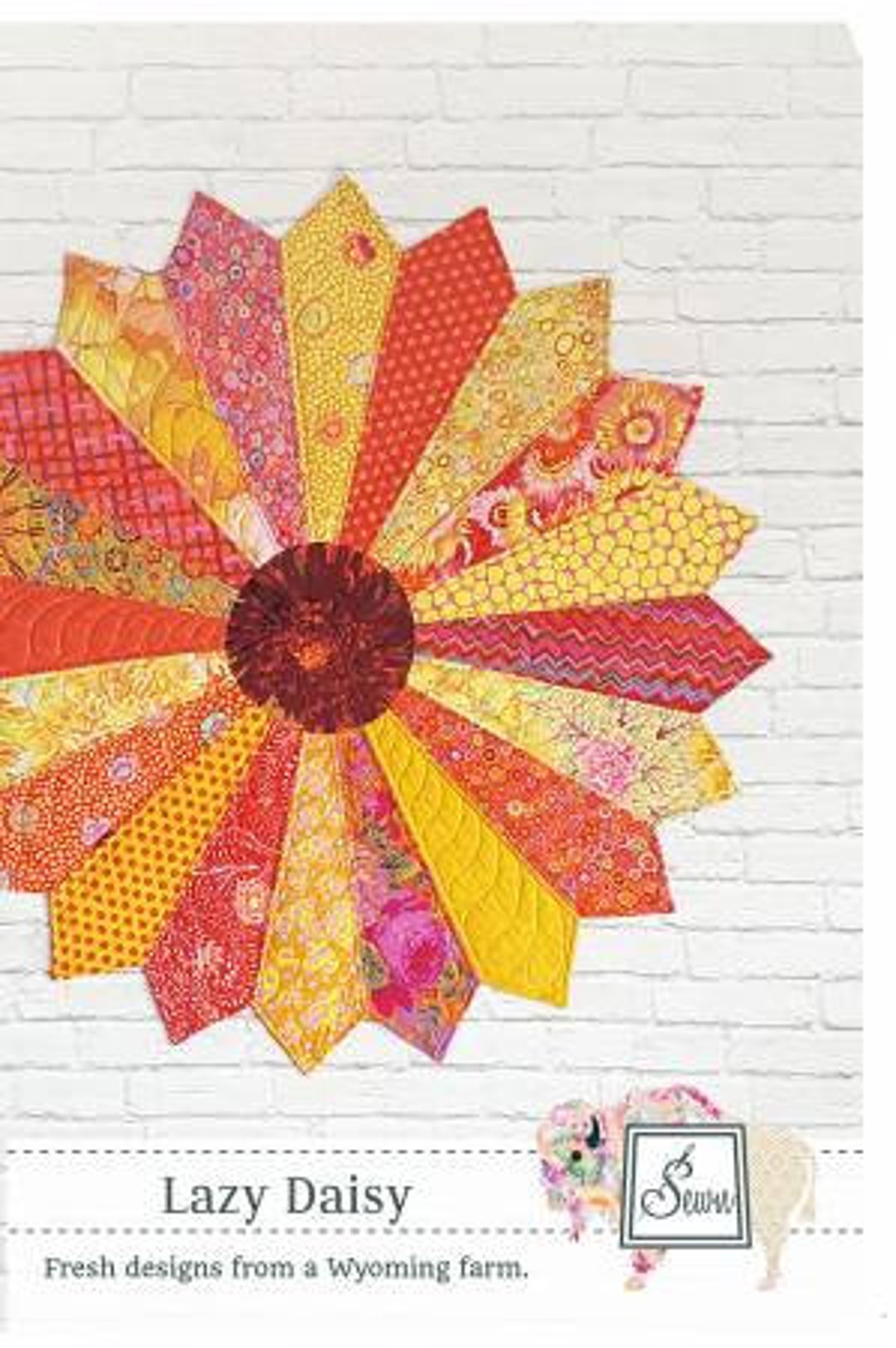 Lazy Daisy Dresden Quilt Pattern is a Traditionally Pieced or Applique ...