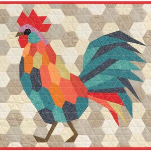 The Rooster by Violet Craft - English Paper Piecing Rooster Quilt ...