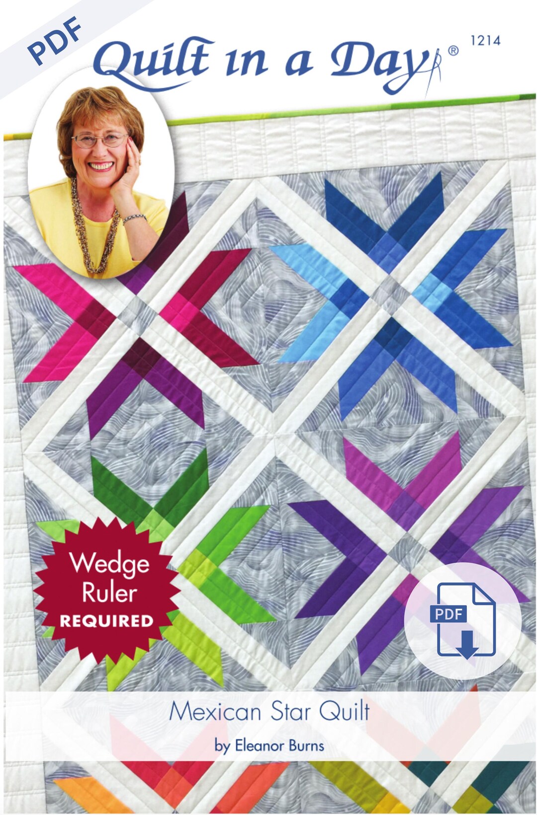 Mexican Star Quilt Pattern Digital Pattern, Downloadable, Print From Home, Quilt in a Day ...