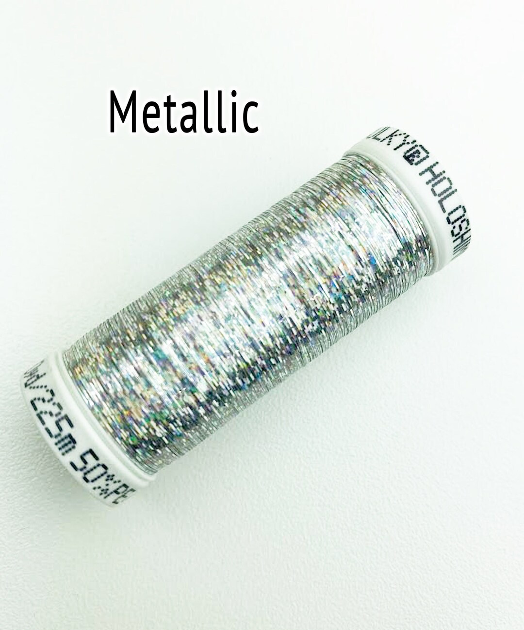 Holoshimmer Polyester Metallic Thread 250yds, Item# 145HS-6001, Silver ...