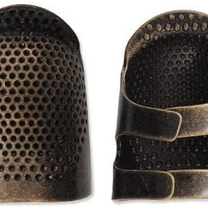 Clover Metal Open-sided Thimble, (medium) - Dimpled Fingerplate Perfect ...