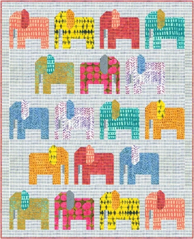 Stomping Ground Quilt Pattern by Wendy Sheppard - Cute Elephant Quilt ...