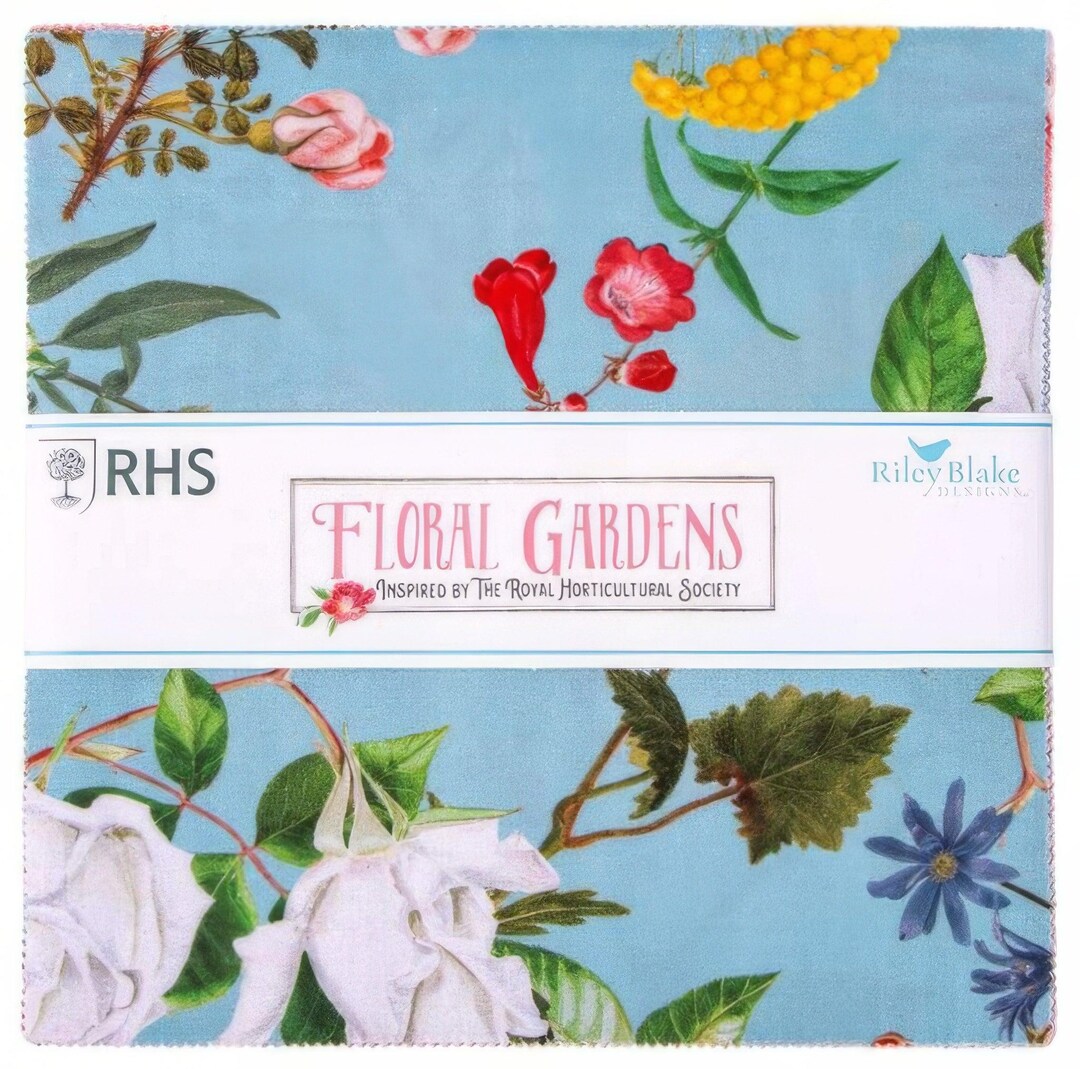 Riley Blake - Floral Gardens 10 Inch Stacker 42 Pcs - Inspired by the Royal Horticultural ...