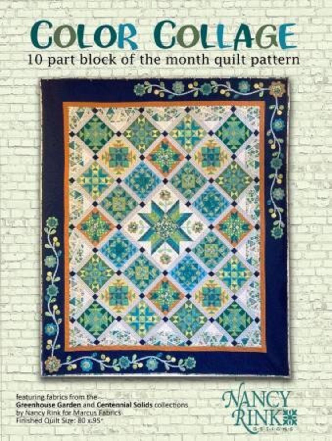 Color Collage Block of the Month Pattern Booklet Features 10 - Etsy