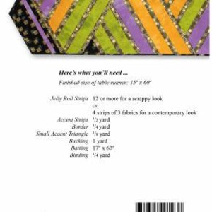 Greased Lightning Jelly Roll Runner is a Super Easy Strip Table Runner ...