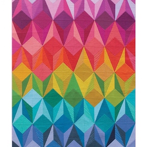 Aura Foundation Paper Piecing Pattern, a Super Colorful Ombre Quilt ...