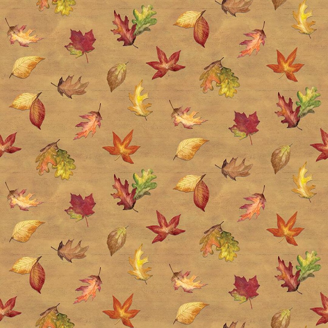 Leaf Toss - Gold - Digital - Covered Bridges in Fall by Tara Reed for ...