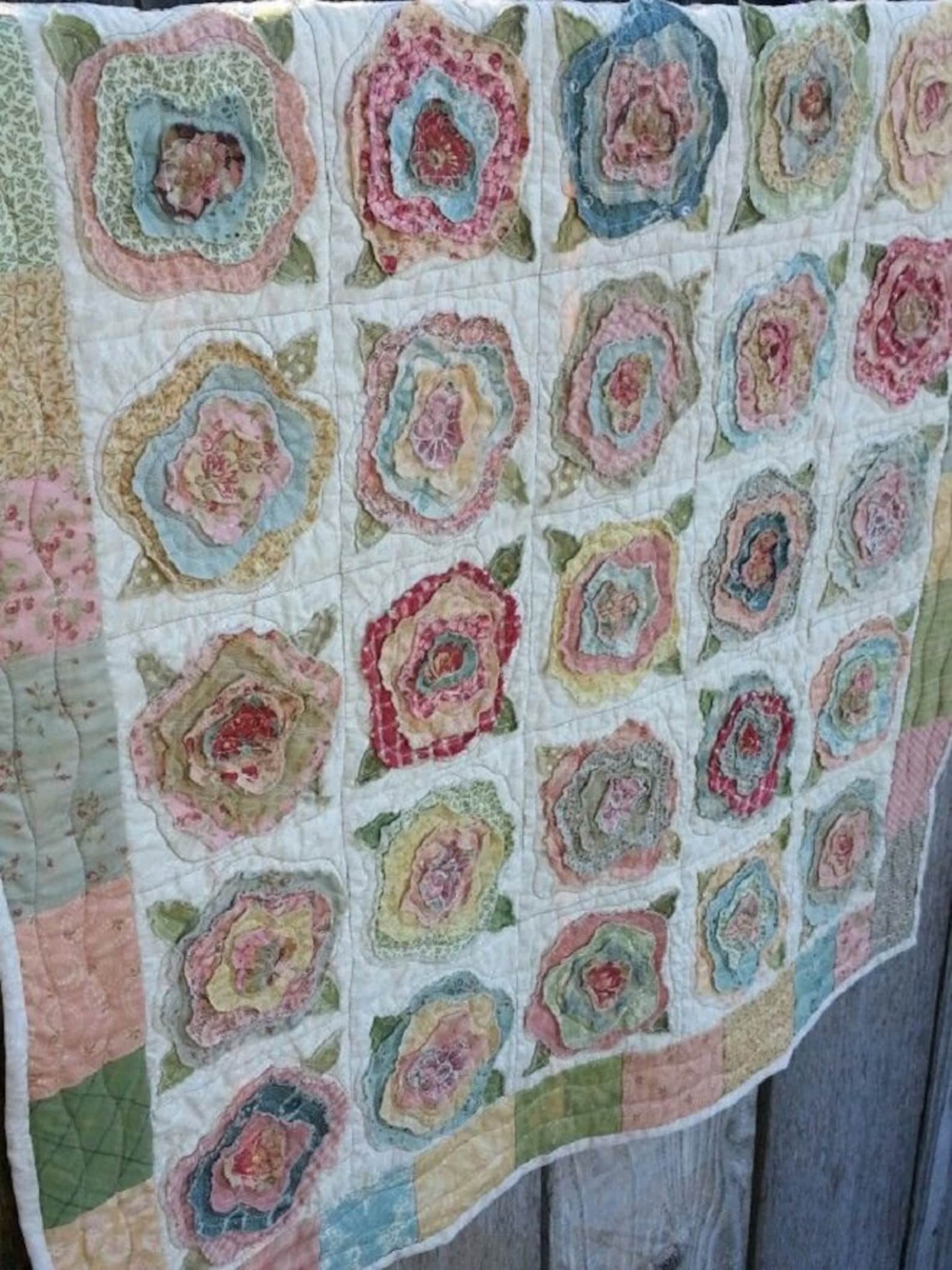 French Roses by Heather French - Vintage Soft Edge Applique Rose ...