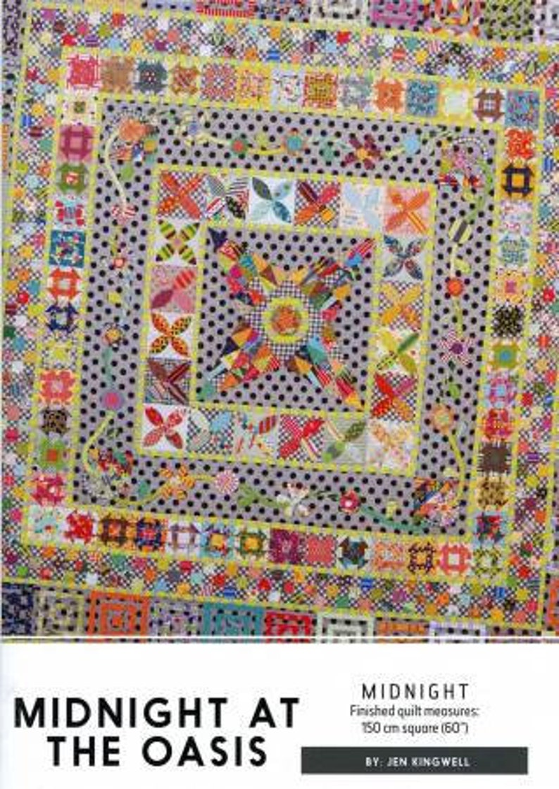 Midnight at the Oasis Quilt Pattern Features a Medallion Style - Etsy