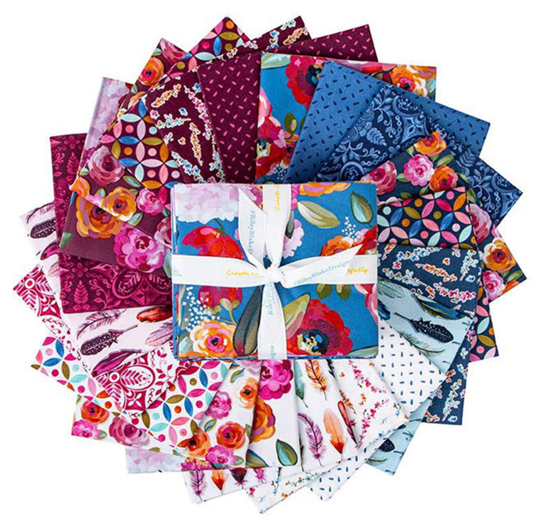 Poppies & Plumes Collection by Lila Tueller for Riley Blake: 2.5" Rolie ...