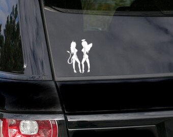 Angel devil decal | Etsy