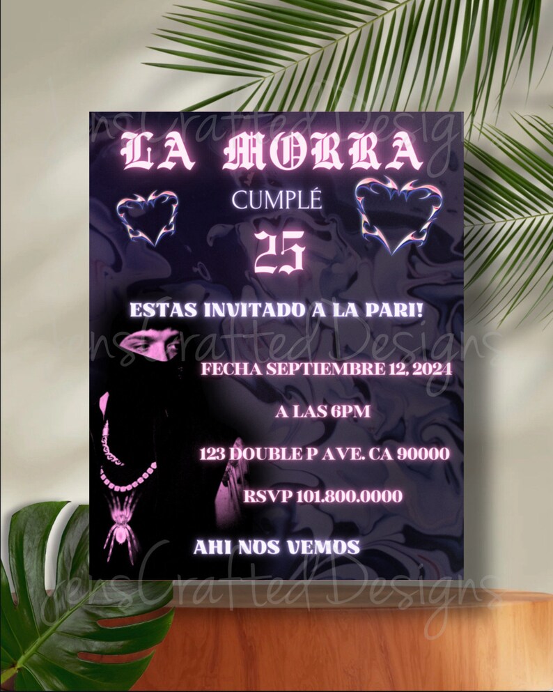 Peso Pluma Birthday digital Invitation - Etsy