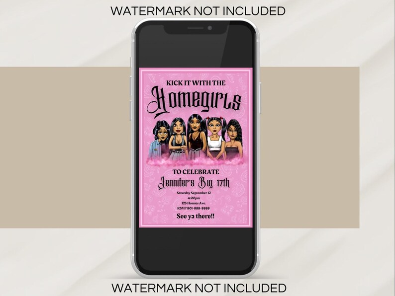 The Homies, Homegirls Birthday DIGITAL INVITATION - Etsy