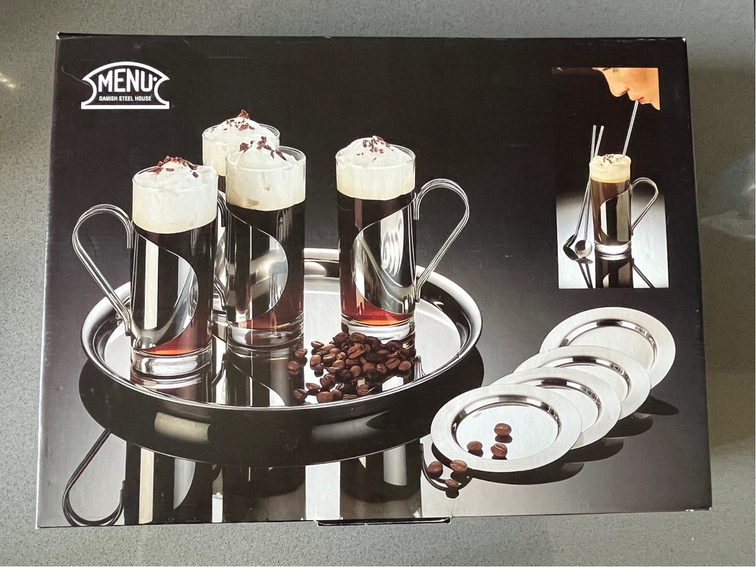 Bent Falk for Danish Steel House Irish Coffee/tea/hot Chocolate Glasses ...