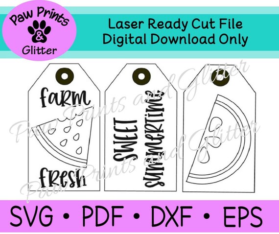 Watermelon Wood Tag Set SVG Summer Tiered Tray Sign Door | Etsy
