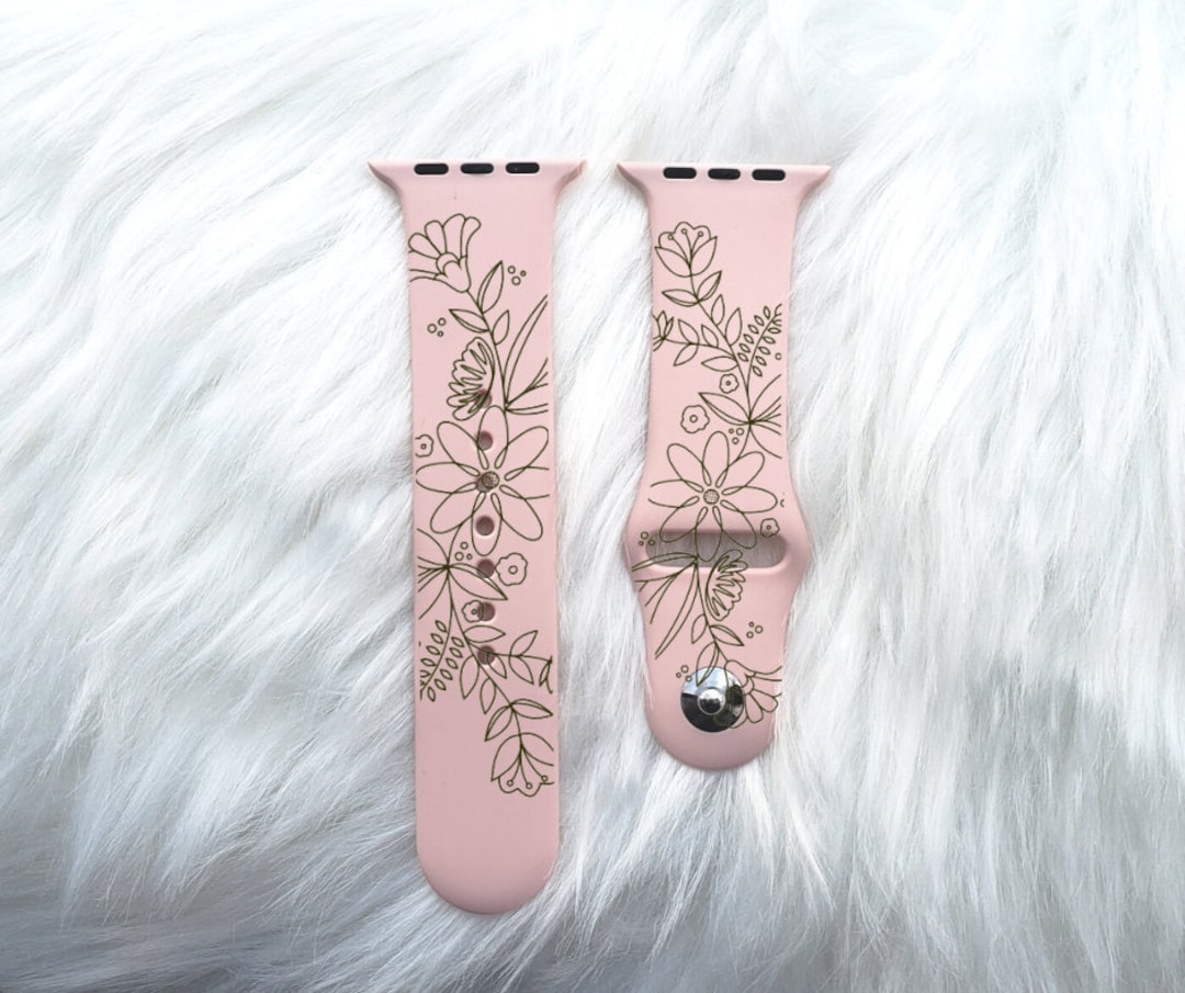 Thin Flower Daisy File SVG Watchband Floral Outline Watch Pattern Watch ...