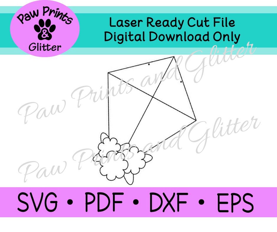 Kite Door Hanger Laser SVG File, Glowforge SVG Laser File, Summer Door ...