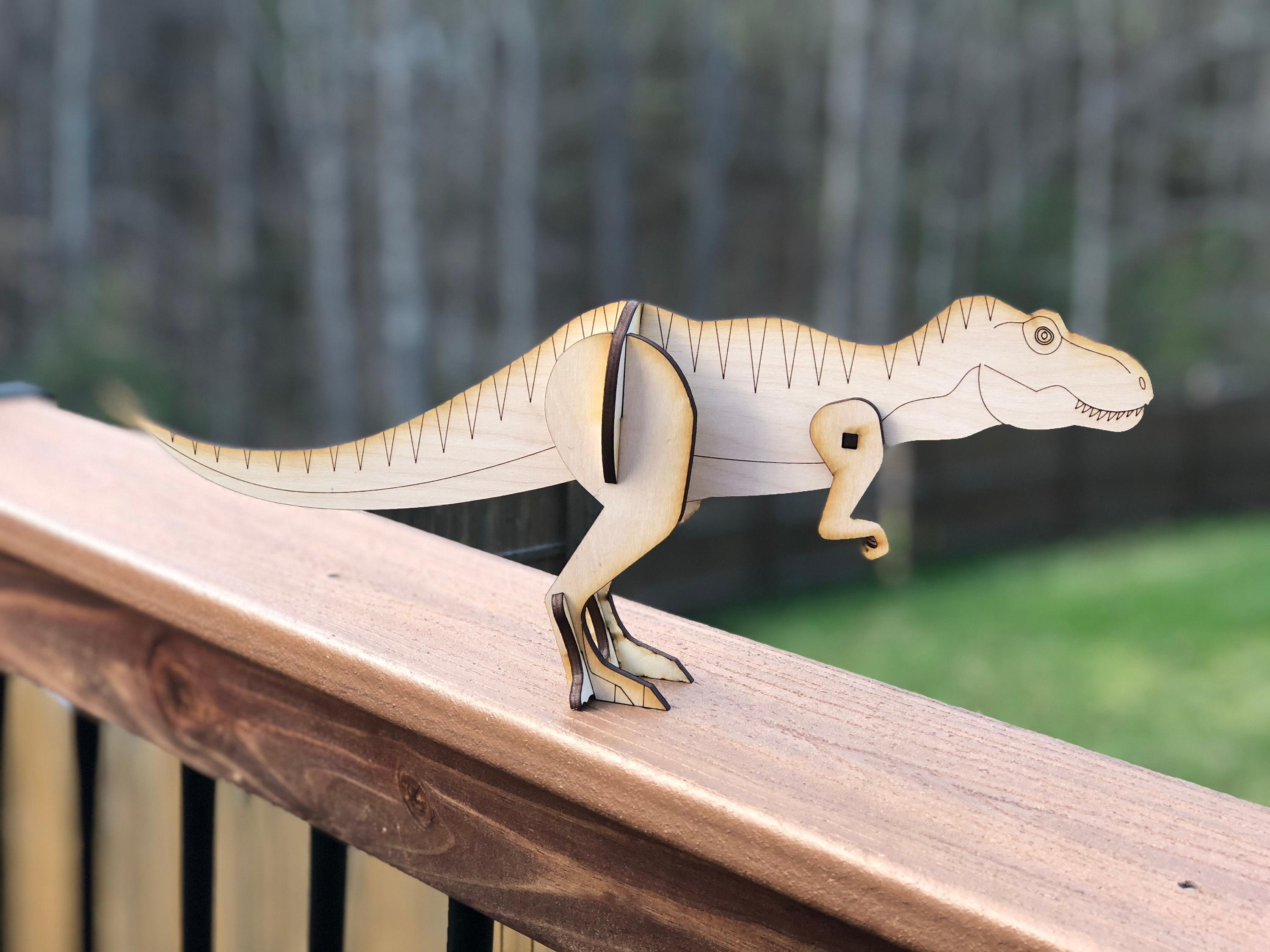 3D Tyrannosaurus Dinosaur T-Rex 15in SVG Laser Cut Glowforge | Etsy