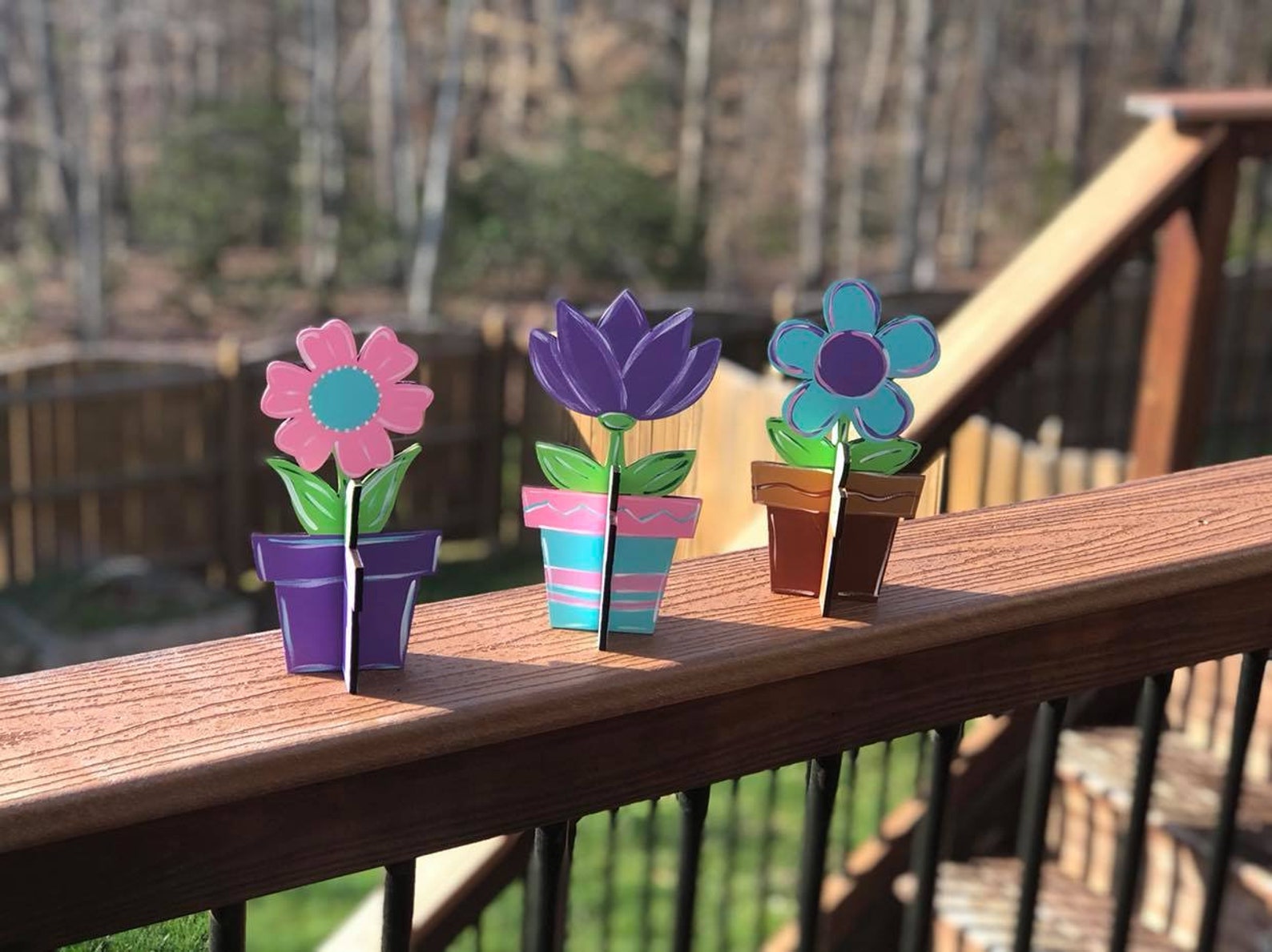 3D Flower Pot Set Shelf Sitter, Daisy Tulip Gardenia, SVG Laser Cut ...
