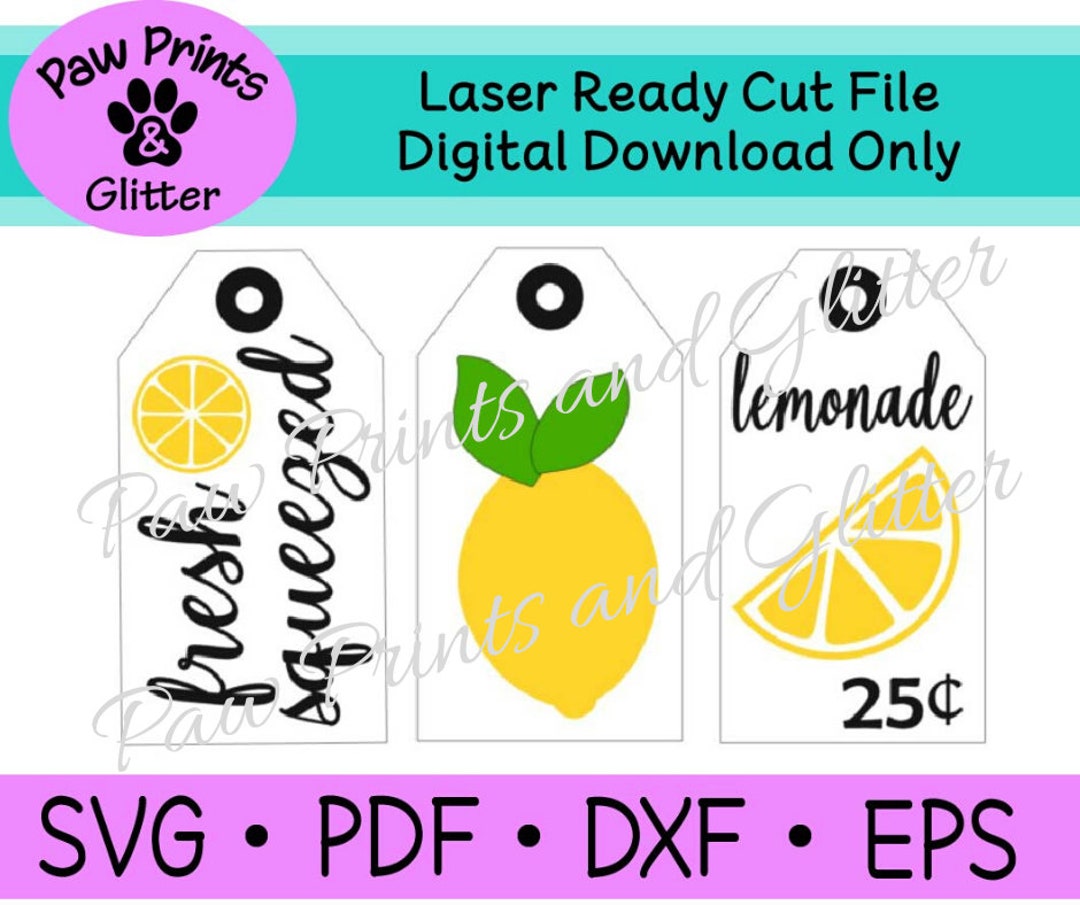 Lemonade Wood Tag Set SVG, Summer Tiered Tray Sign, Door Tags, Laser ...