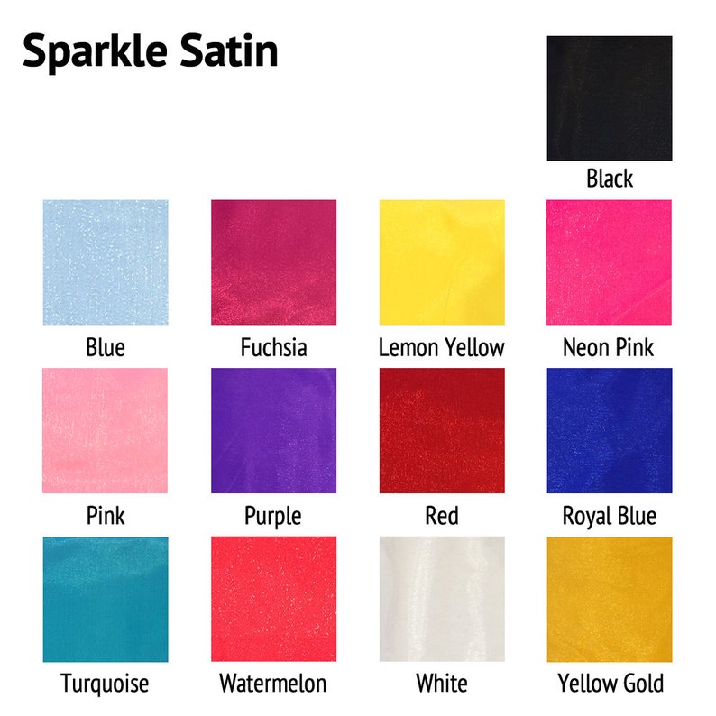 Sparkle Satin Fabric // Sold by the Yard // 13 Colors - Etsy