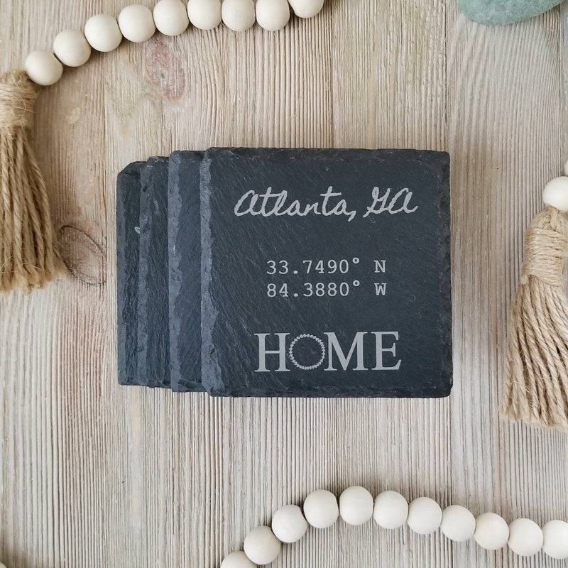 Slate Coaster 4 - Etsy