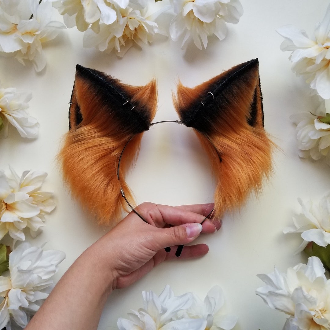 Red Fox Ears on Headband / Realistic 4inch Orange Faux Fur - Etsy