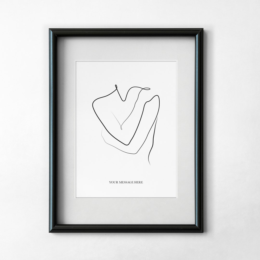 SELF LOVE Line Art, Female Form, Personalised Art - Etsy