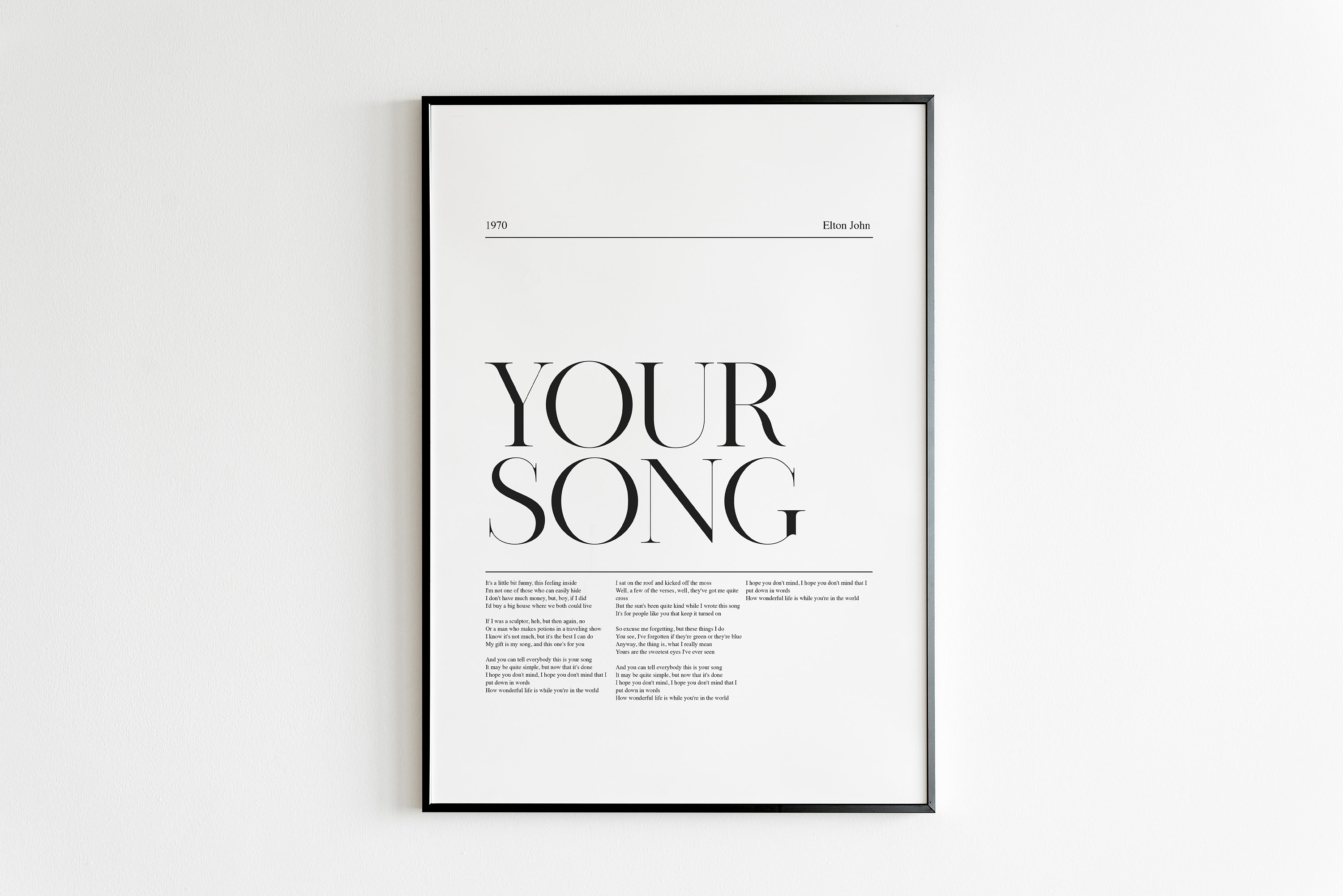 PERSONALISED SONG LYRICS Lyrics Print Gift, Custom Lyrics Print, Custom ...