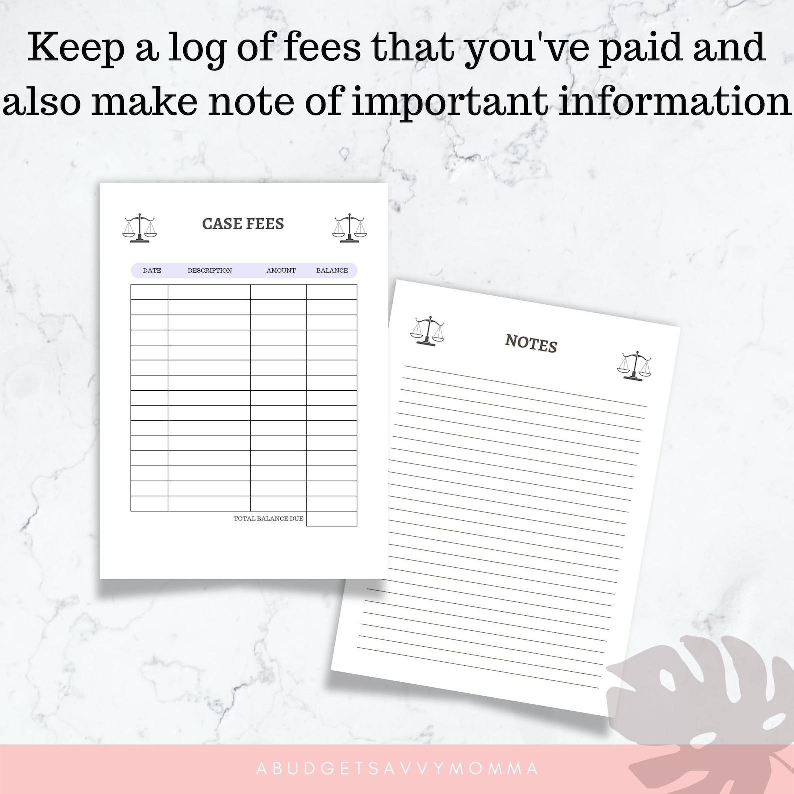 Court Case Organizer | Family Law Case Tracker | Court Case Tracker ...