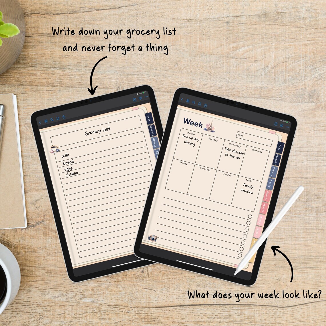 Digital Life Planner for Daily Activities Planning for Travel Digital ...