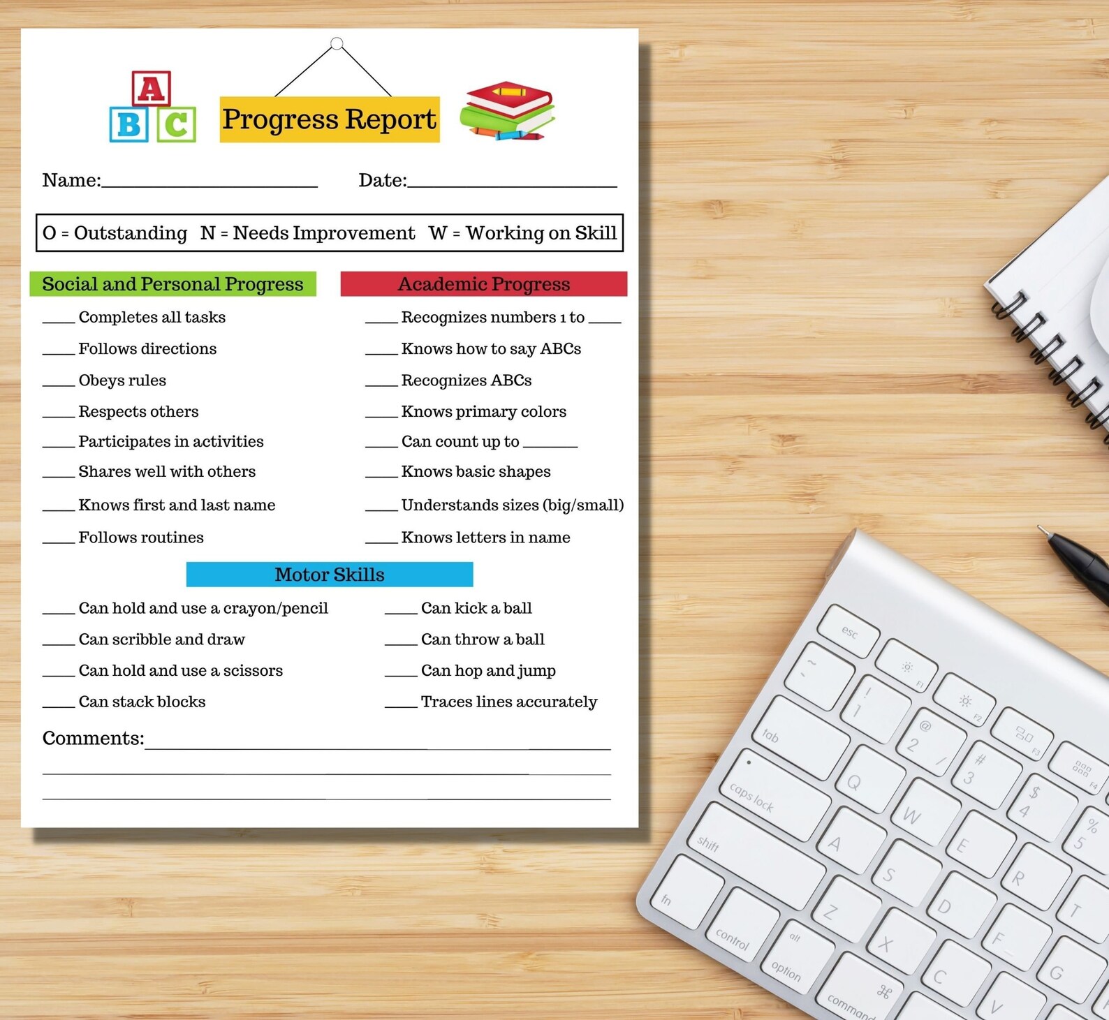 Progress Report | Preschool Progress Report | Daycare Progress Report ...