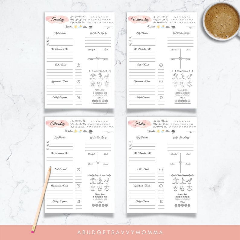 Daily Planner | to Do List | Day Planner | Productive Day Planner ...