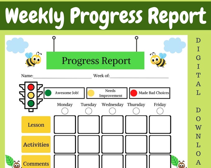 Daily Student Report IEP Teacher Parent Communication Instant Download ...