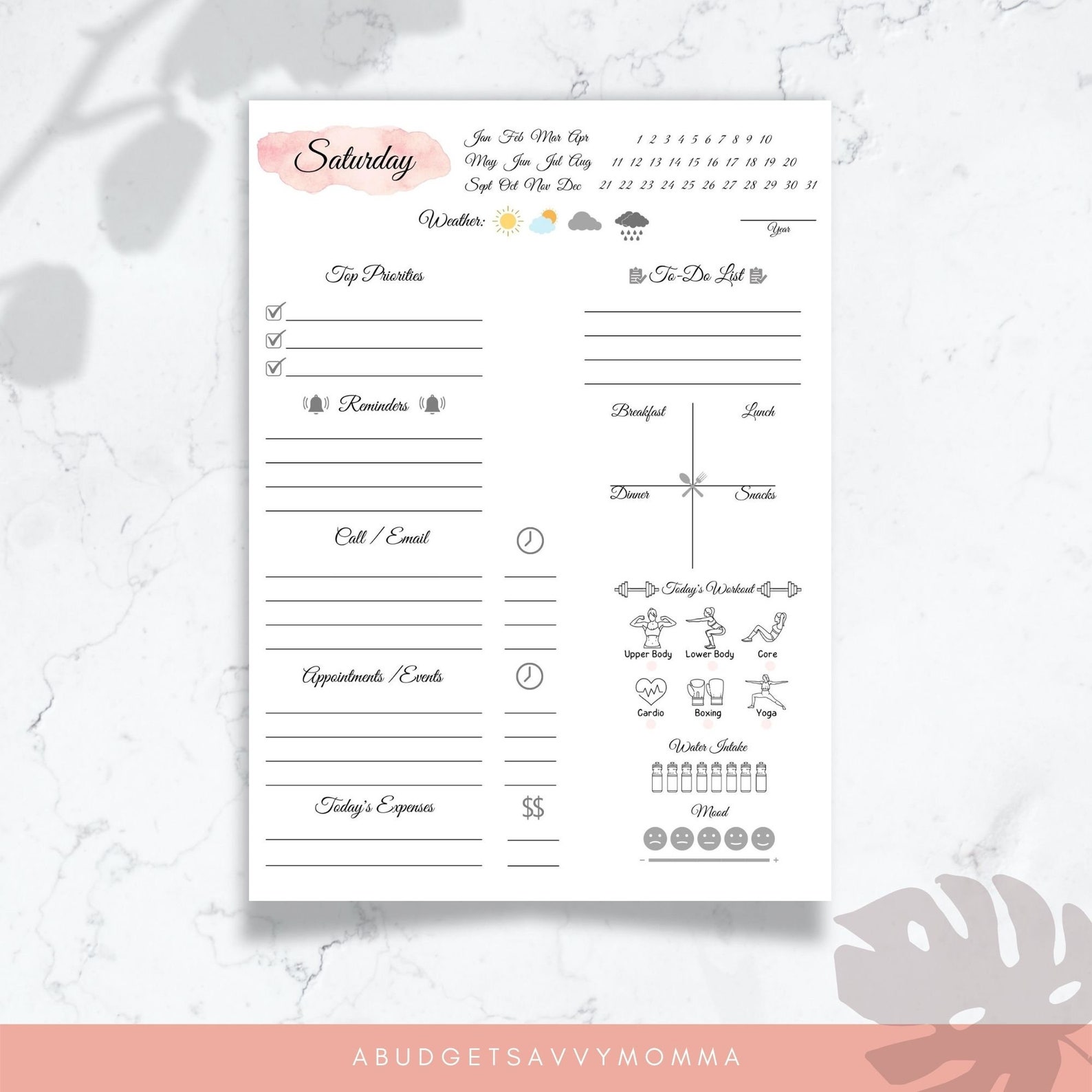 Daily Planner | to Do List | Day Planner | Productive Day Planner ...