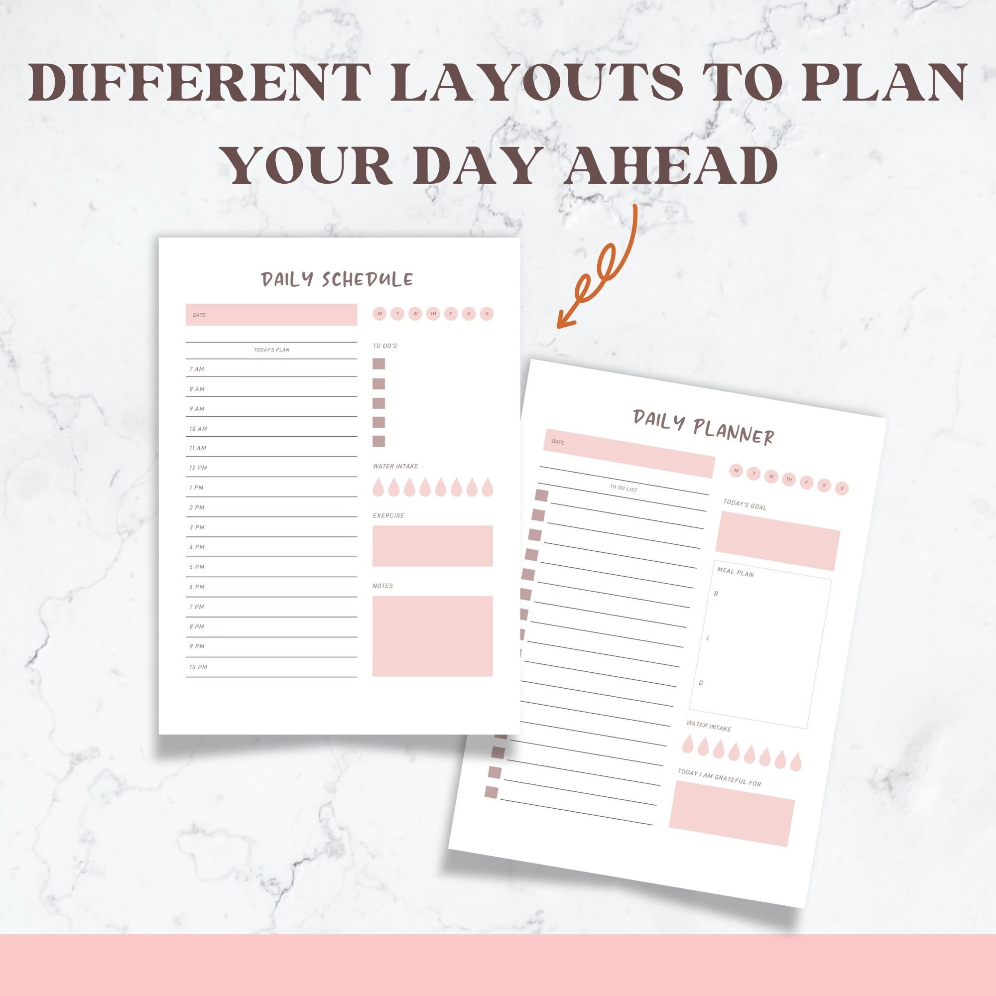 Daily Life Planner Daily Schedule Planner Life Organizer - Etsy