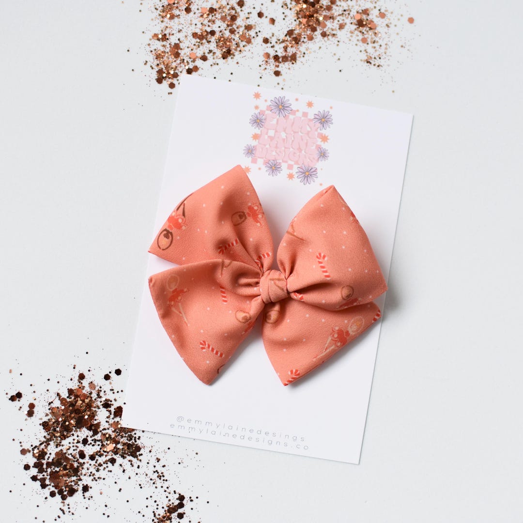 Dancing Candy Cane Pinwheel Bow - Etsy