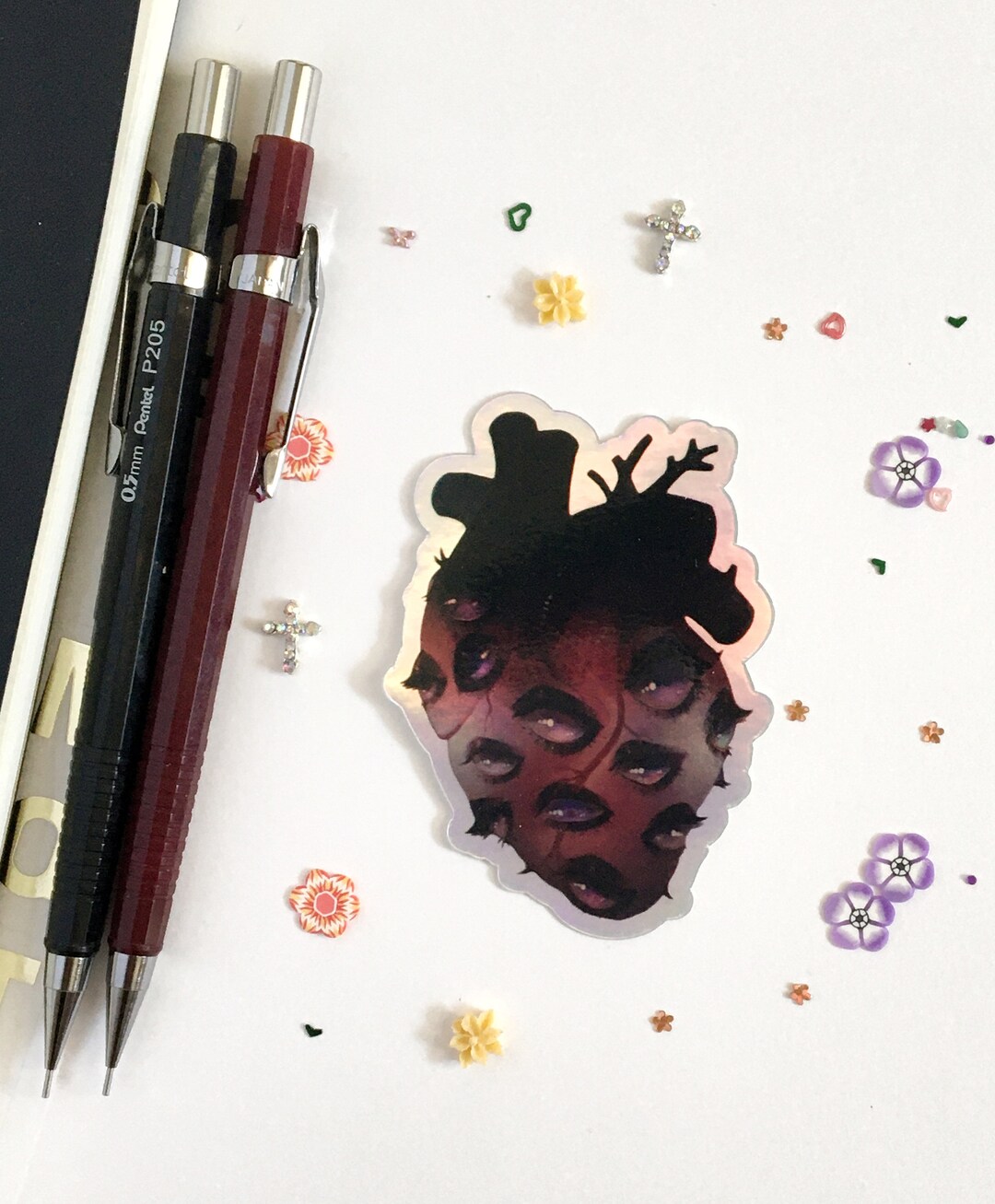 Eye Heart Holo Sticker - Etsy